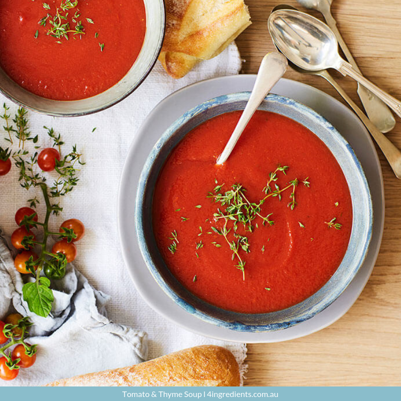 Tomato & Thyme Soup – 4 Ingredients