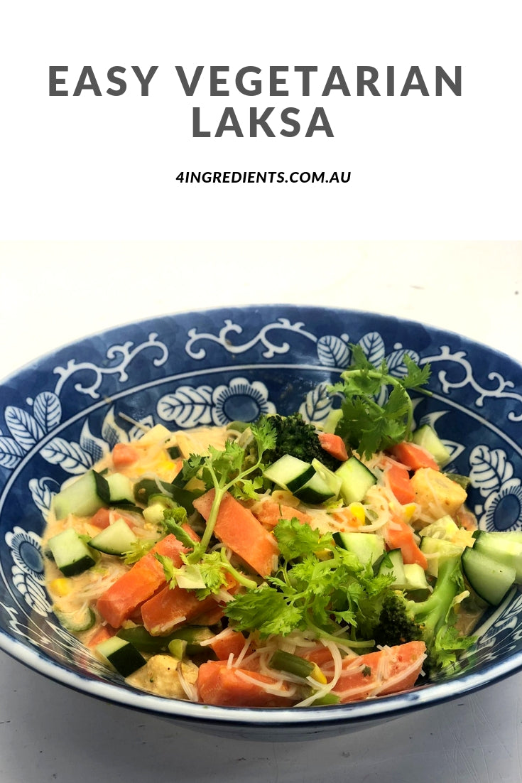 Easy Vegetarian Laksa – 4 Ingredients